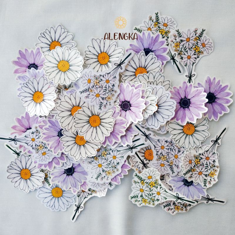 Jual Stiker bunga - sticker waterproof - stiker aesthetic | Shopee ...