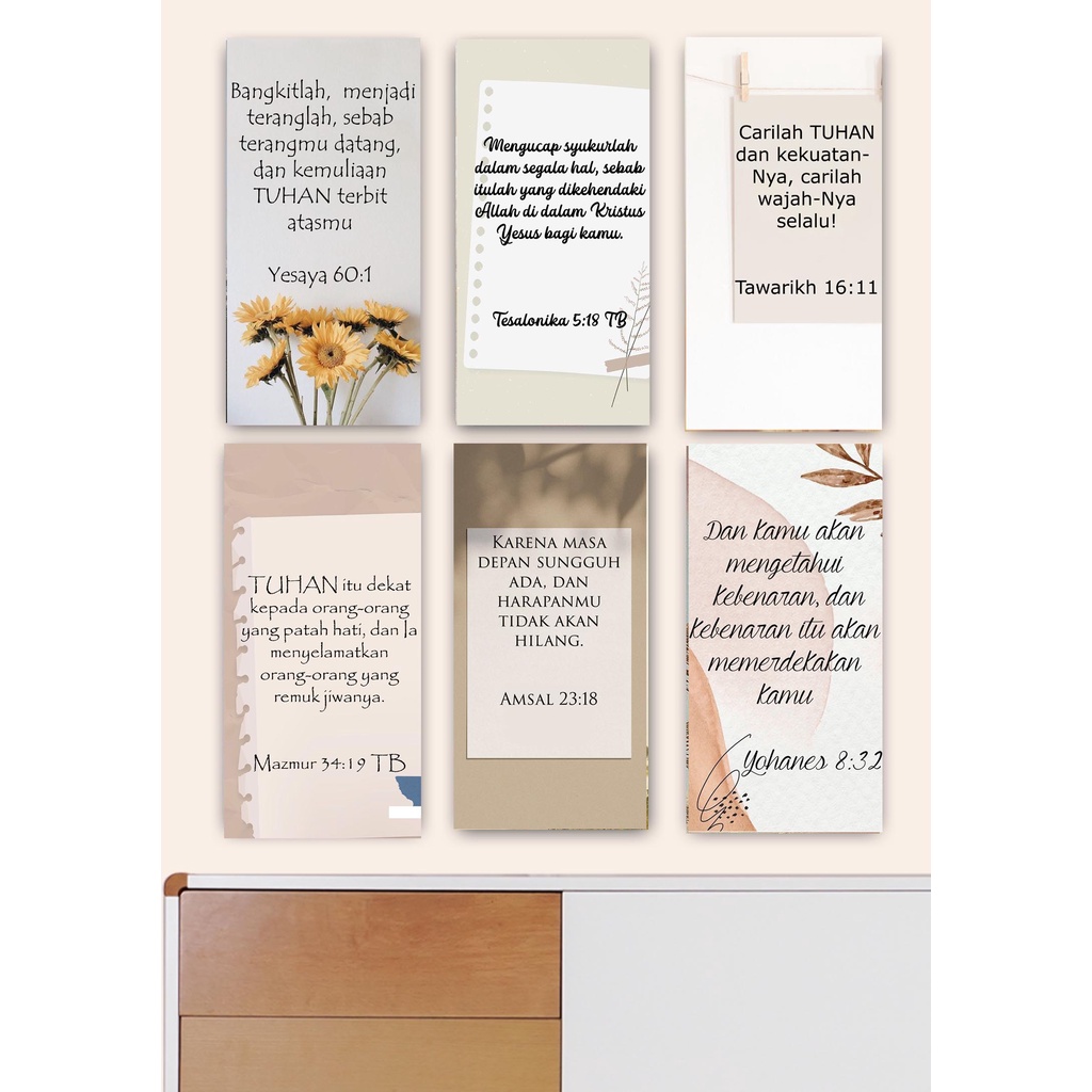 Jual 208/10x20cm/Hiasandinding/ayat/walldekor/katolik/protestan/rohani ...