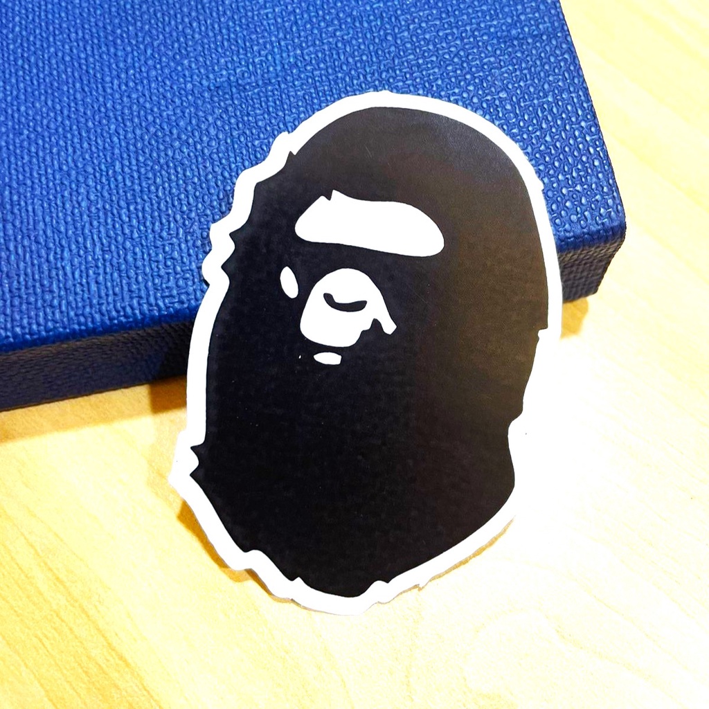 Jual Stiker / Sticker BLACK BATHING APE Brand Logo Cutting | Shopee ...