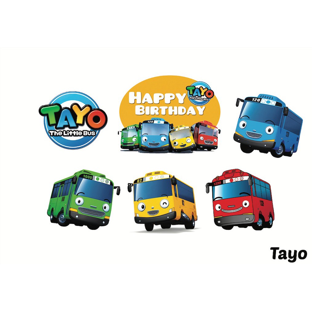 Jual Topper Kue Tayo The Little Bus (6pcs) | Shopee Indonesia
