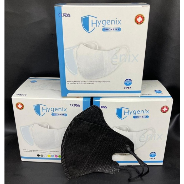 Jual Masker Duckbill Hygenix/Facemask 3ply isi 50Pcs | Shopee Indonesia