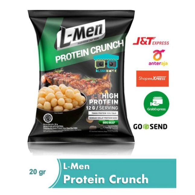 Jual L-Men PROTEIN CRUNCH BBQ Beef 20 gr Snack Diet Fitness High ...