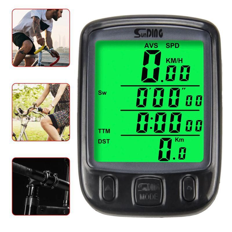 Jual Speedometer Sepeda Sunding Original Backlight led green odometer ...