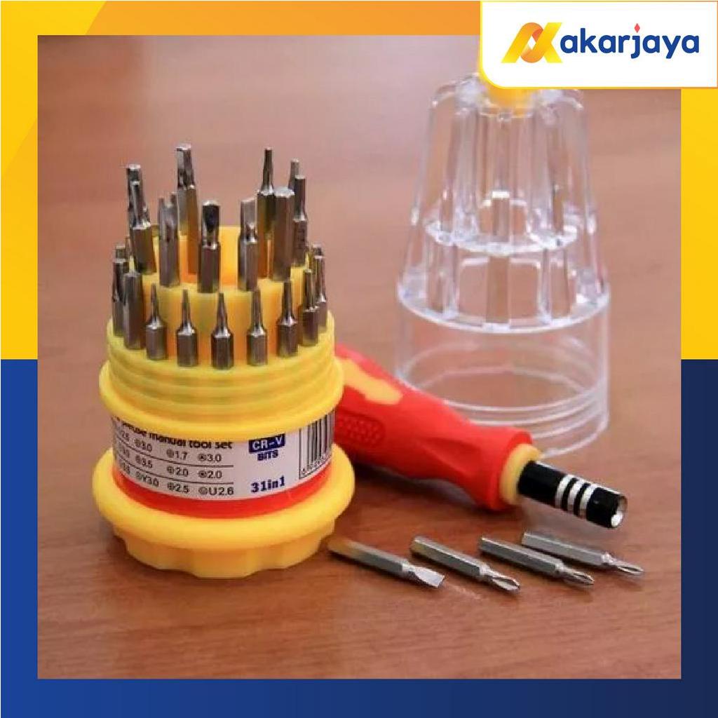 Jual Obeng Set Multifungsi 31 in 1 Obeng Magnetic Mini Serbaguna | Shopee Indonesia