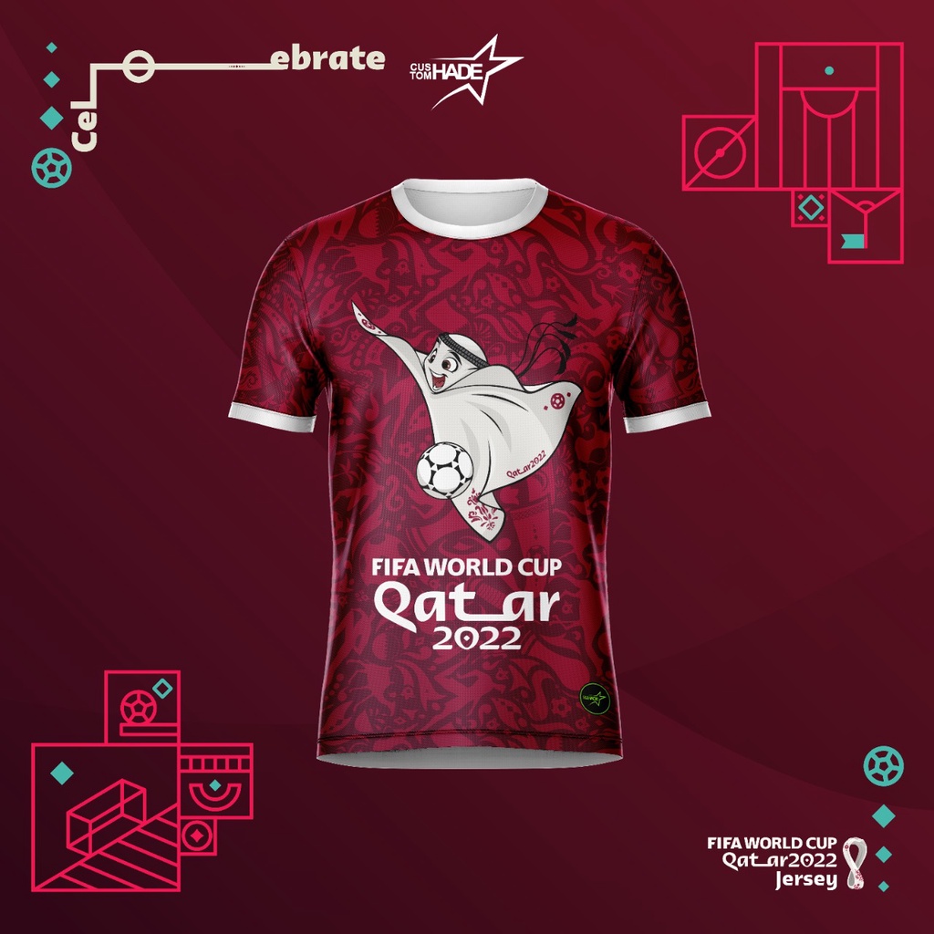 Jual Baju Kaos Jersey Sepak Bola Piala Dunia Qatar 2022 Qatar Tipe ...