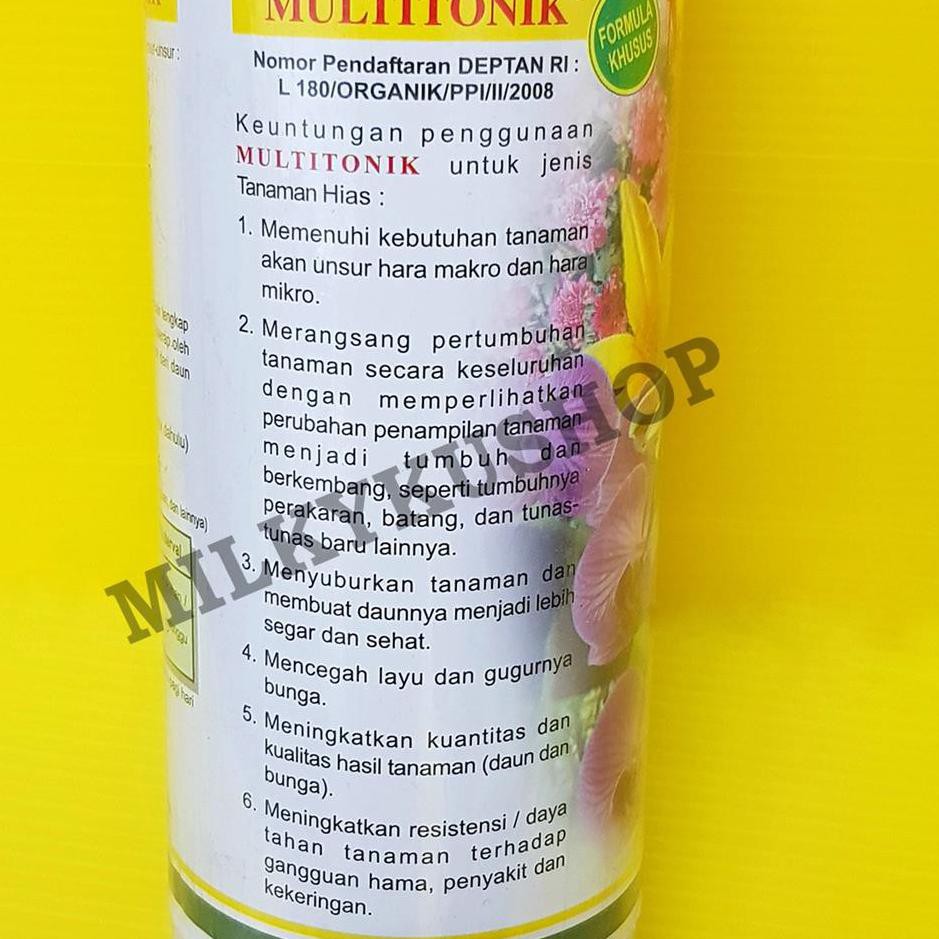 Jual 3.3 PUPUK ORGANIK CAIR MULTITONIK TANAMAN HIAS 500 ML | Shopee ...