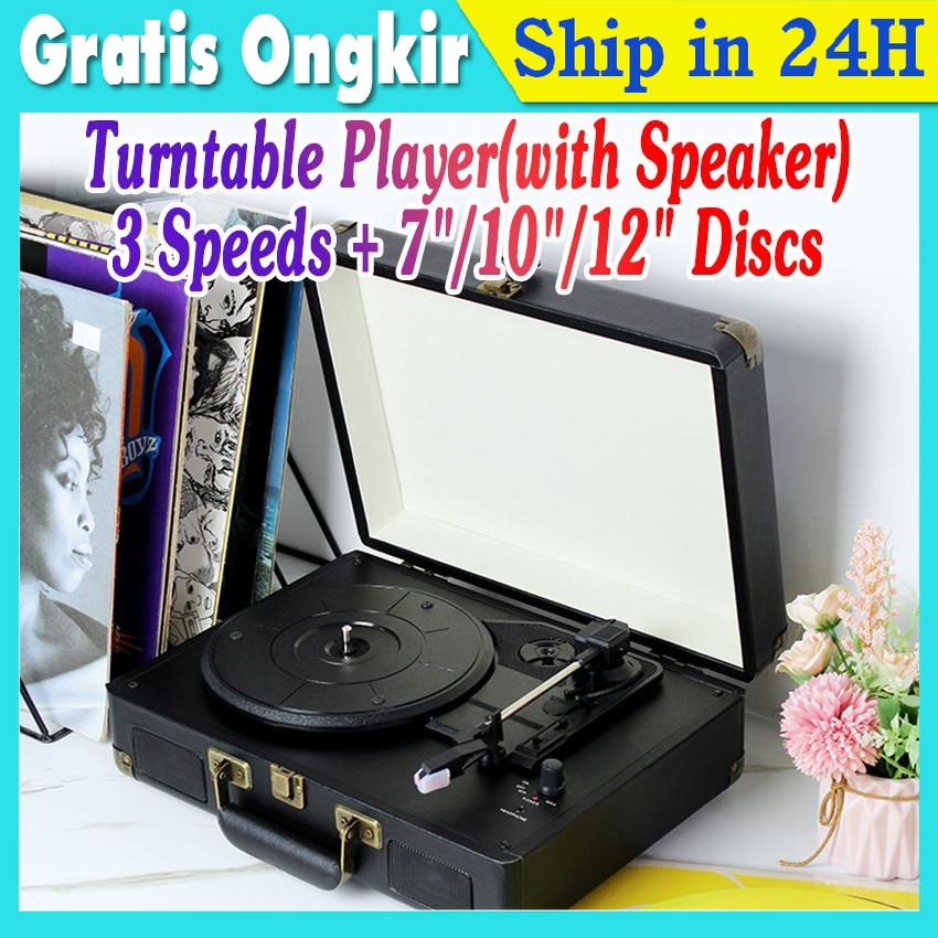 Jual pemutar piringan hitam Vinyl Turntable Player retro vintage ...