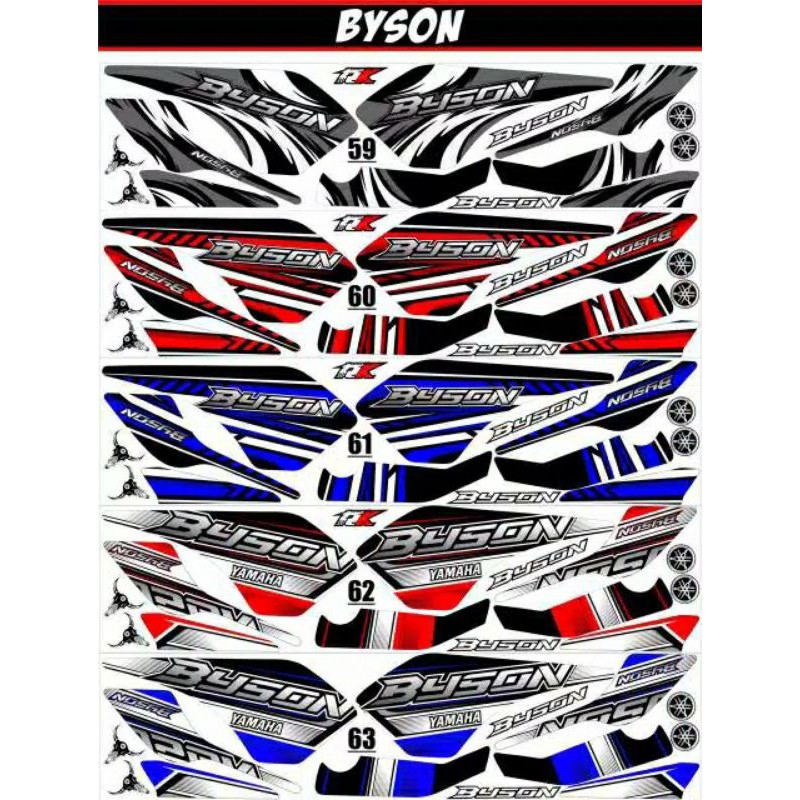 Jual Sticker Stiker Striping Byson Karbu 2010-2016 Variasi TRIBAL ...