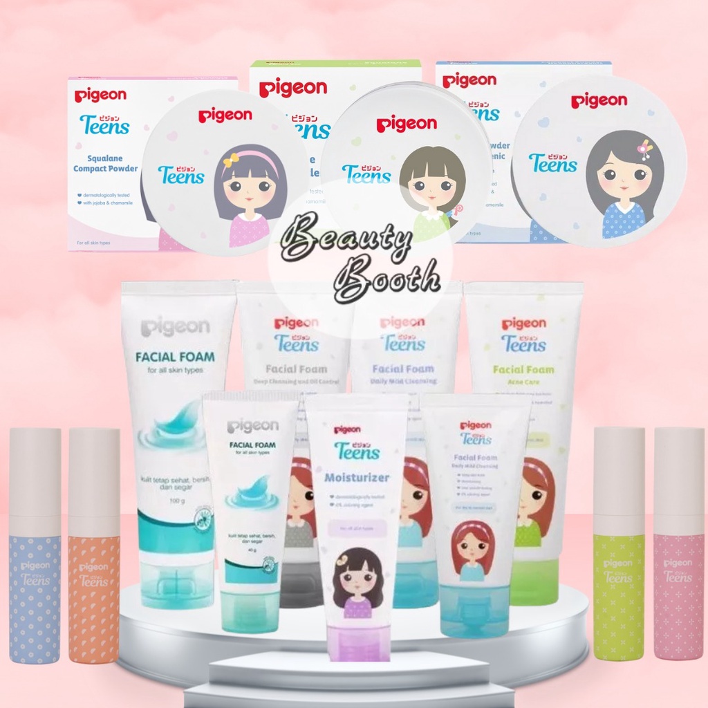 Jual PIGEON TEENS All Series Facial Foam 100ML 40ML | Compact Powder ...