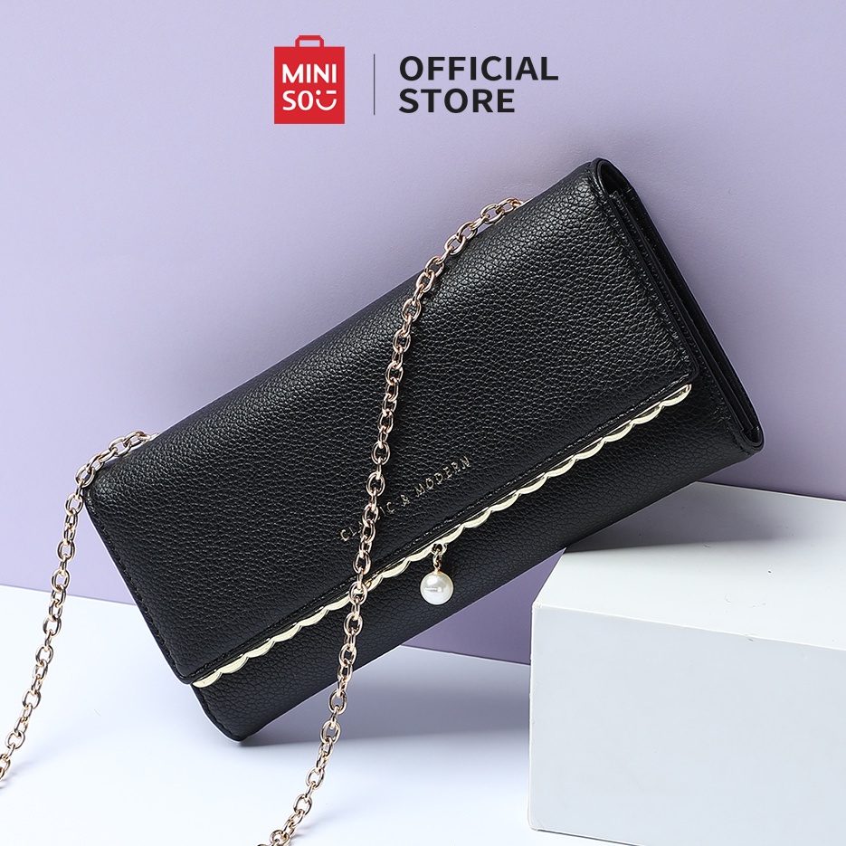 Jual MINISO Dompet Wanita Tas Selempang Panjang Wanita Dengan Mutiara ...