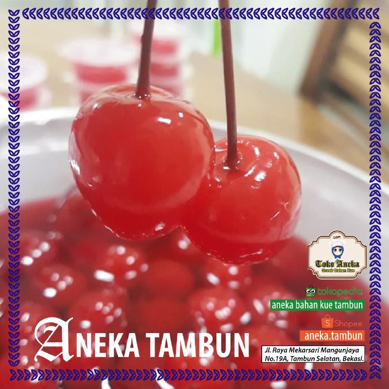 Jual Cherry Merah Tangkai 1ons(refack) | Shopee Indonesia