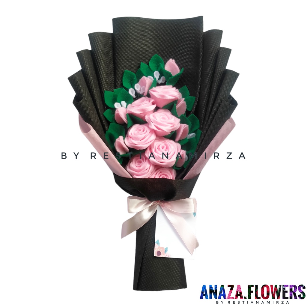 Jual Buket Bunga Wisuda 7 Mawar Flanel Artificial Bucket Bouquet ...