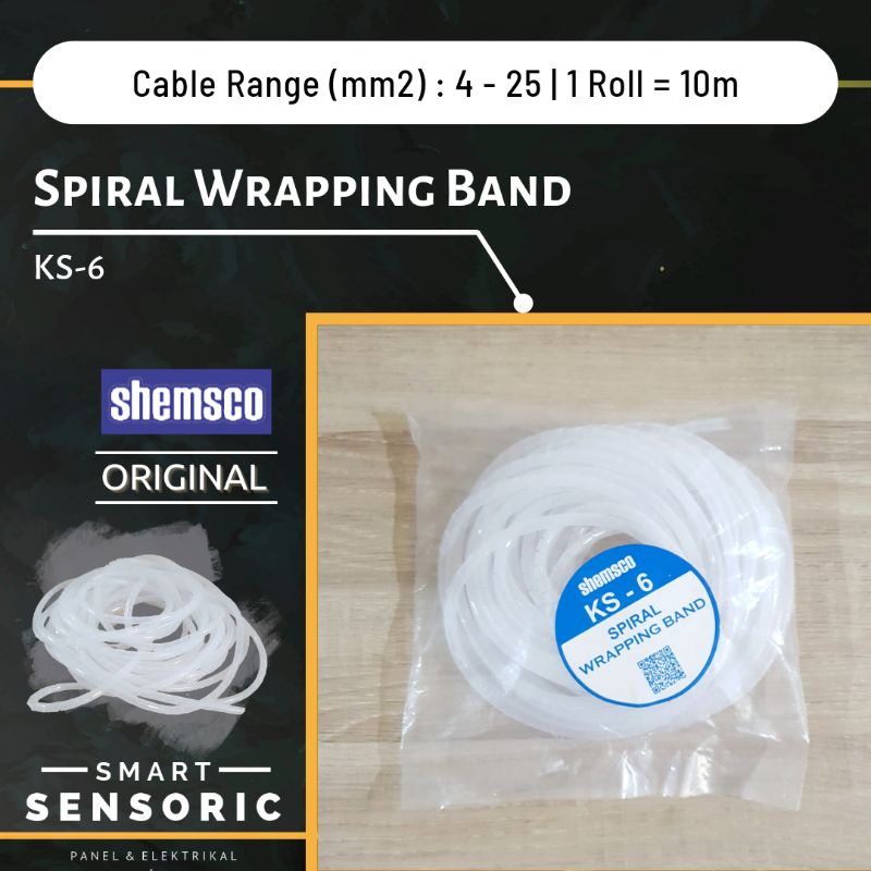 Jual Kabel 4mm 25mm Pelindung Kabel Spiral KS-6 Shemsco Cable Wrapping ...