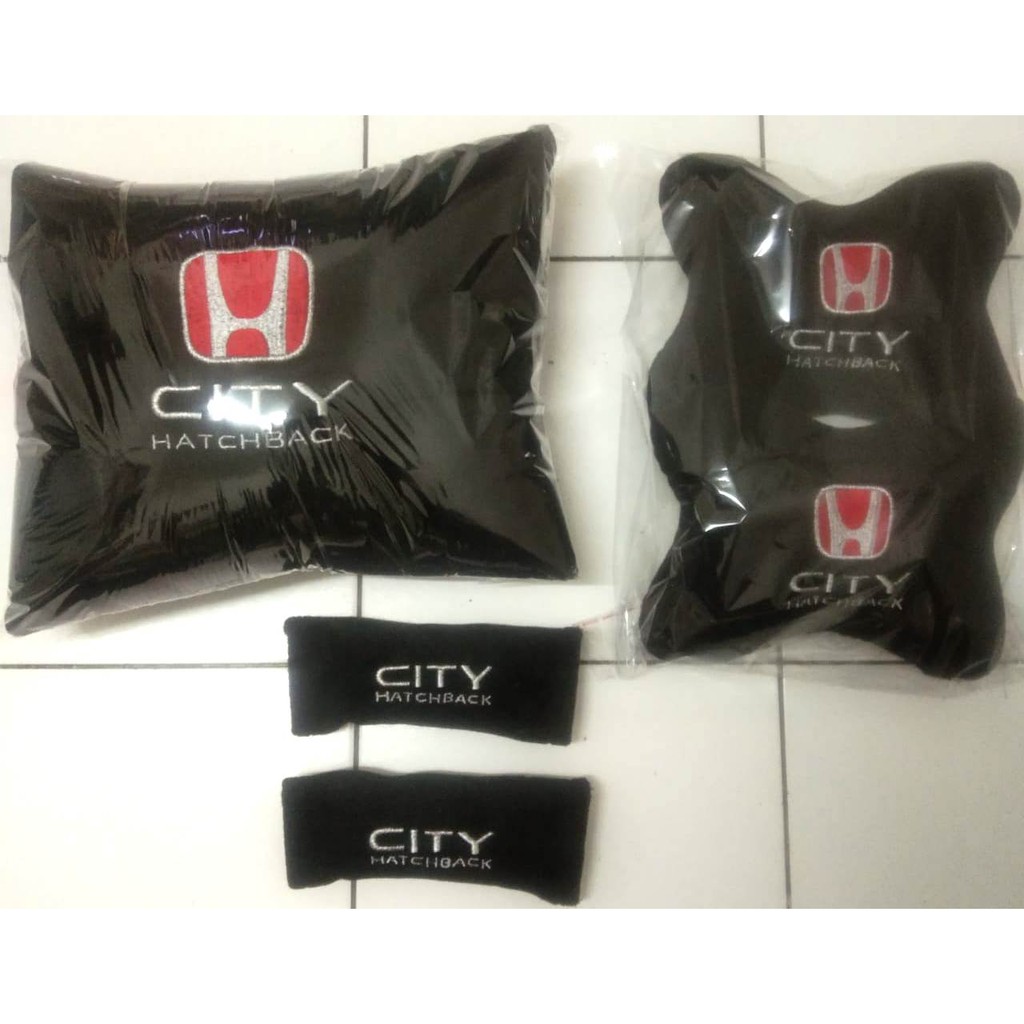 Jual aksesoris Honda City Hatchback Bantal Mobil headrest custom 3 in 1 ...