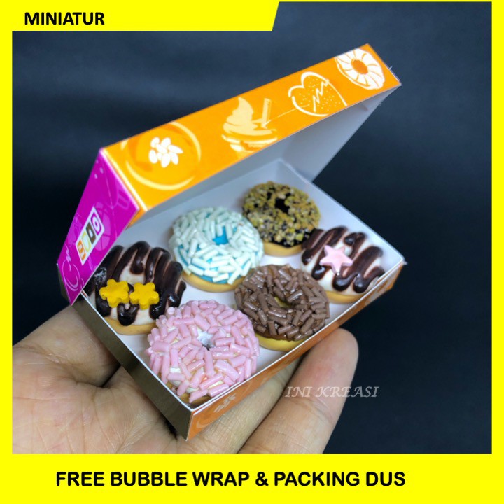 Jual MAGNET MINIATUR TEMPELAN KULKAS DUS DUNKIN DONUT & ISI 6PC DONUT ...