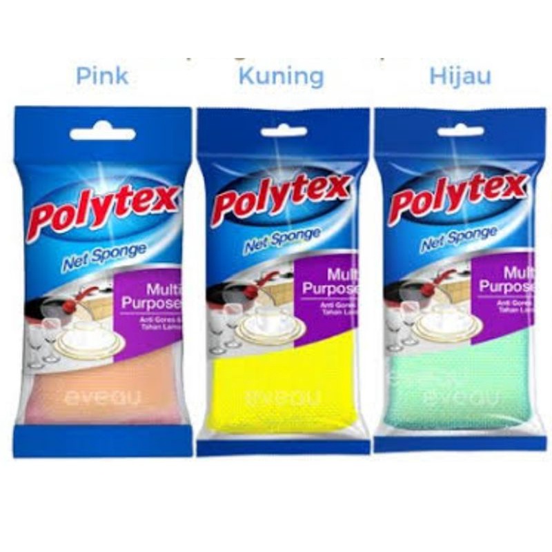 Jual Spons busa cuci piring Polytex Net, Sponge serbaguna sabut cuci ...
