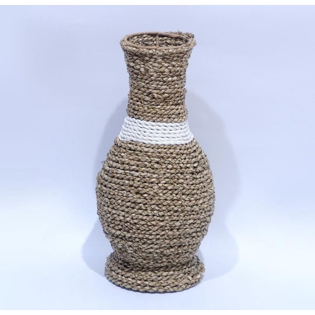 Jual guci/vas anyaman/vas bunga/vas rattan/vas enceng/vas kecil/guci ...