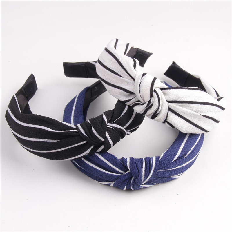 Jual Bando Polos Bando Kain Motif Garis-Garis Bando Simpul Aksesoris ...