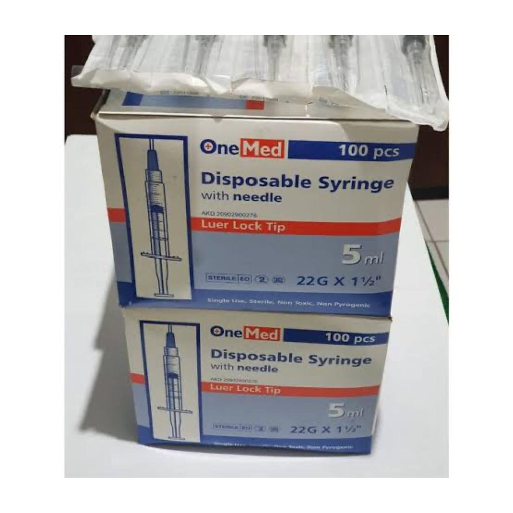Jual Syringe 5cc / Jarum Suntik 5cc / Spuit 5cc Onemed | Shopee Indonesia