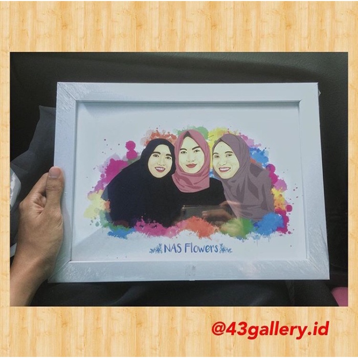 Jual Wisudaboneka- Vector Siluet (3 Kepala) Kado Wisuda Ulangtahun ...