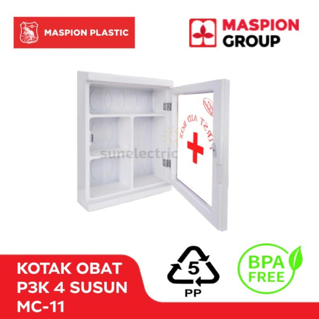 Jual Maspion PLA MC11 / MC 11 Kotak Obat P3K Dinding First Aid Box 4 Susun Tempat Penyimpanan ...