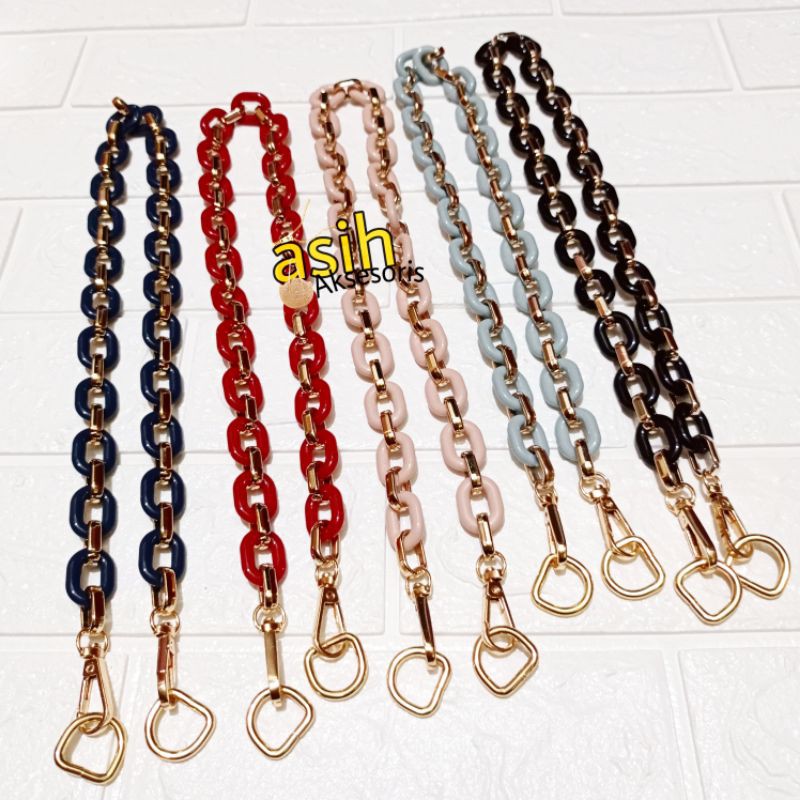 Jual Tali tas rantai plastik kotak / tali tas rantai import ( sudah ...