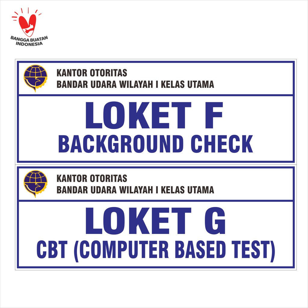 Jual stiker vinyl loket bandara 30x15cm | Shopee Indonesia