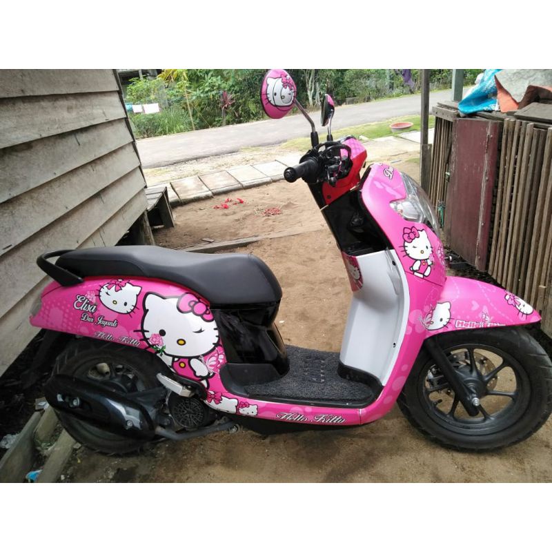 Jual Decal Sticker sticker SCOOPY Desain Hello Kitty Full Body + Dasbor ...