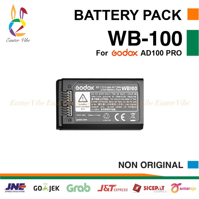 Jual GODOX WB100 BATTERY FOR AD100PRO FLASH BATERAI AD100 PRO | Shopee ...
