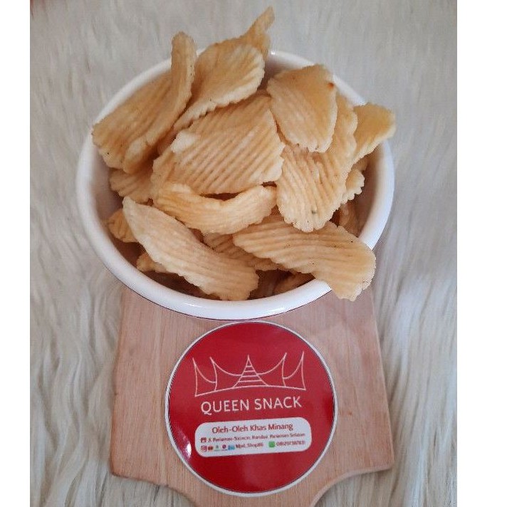 Jual kerupuk ladu sabana lamak-ladu queen snack khas padang sumatera barat | Shopee Indonesia