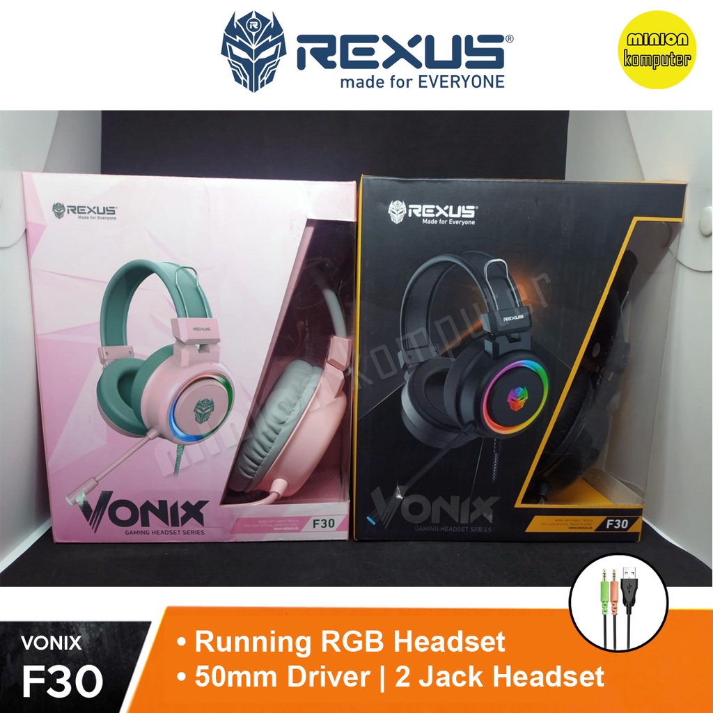 Jual Rexus Vonix F30 LED RGB Gaming Headset | Shopee Indonesia