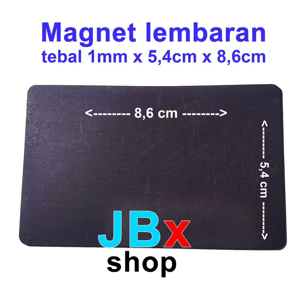 Jual Magnet lembaran sheet hitam tebal 1mm. Ukuran 5,4 x 8,6 cm ...