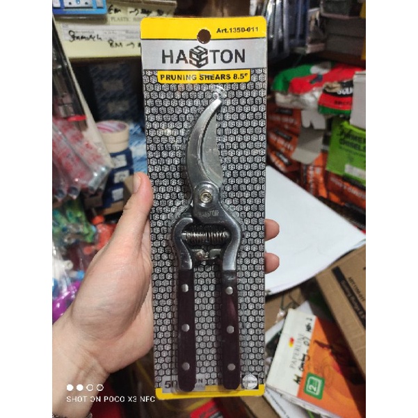 Jual GUNTING DAHAN/GUNTING RANTING HASSTON PROHEX GAGANG KAYU | Shopee ...