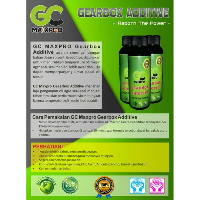 Jual GC MAXPRO Gearbox Additive 75ml CAIRAN ADITIF PELUMAS GEARBOX ...