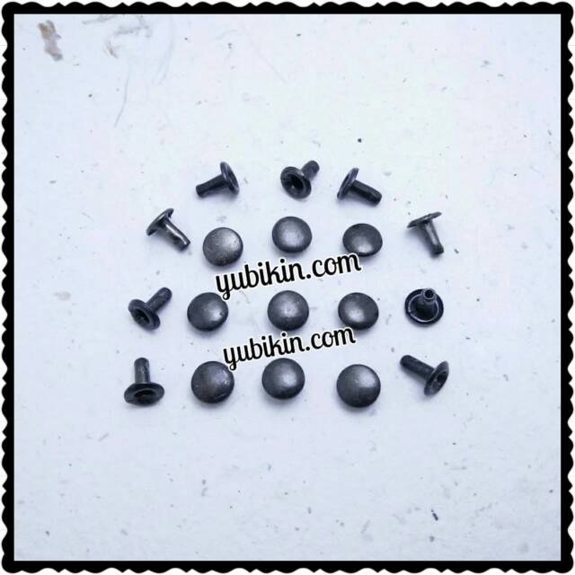 Jual 2000 Piece Paku Centang/Keling/Rivet 6mm Warna Hitam Tipe K1000A ...