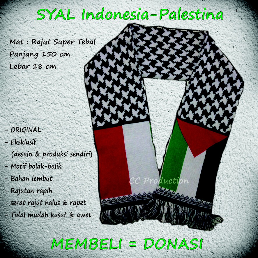 Jual SYAL PALESTINA - INDONESIA RAJUT / SCARF PALESTINE | Shopee Indonesia