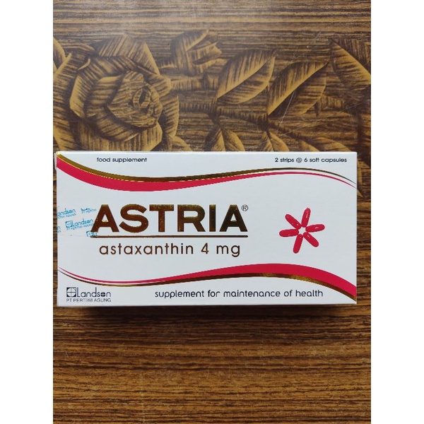 Jual Astria astaxanthin 4mg / Astria force astaxanthin 6mg (1box 2strip ...