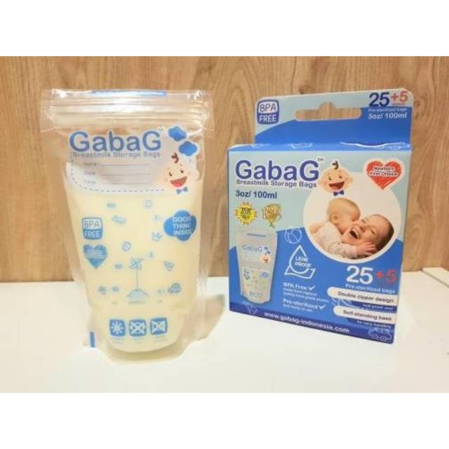 Jual KANTONG ASI GABAG ORIGINAL / PLASTIK ASI / BREASTMILK BAG 100 ML ...