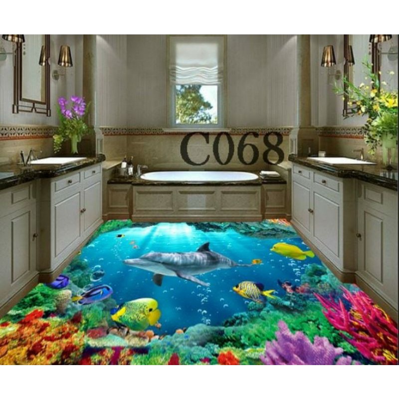 Jual 3D WALLPAPER CUSTOM | WALLPAPER LANTAI 3D | WALL STIKER LANTAI ...