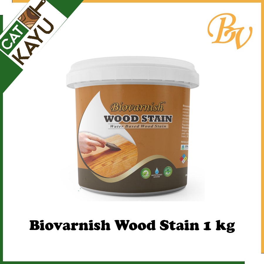 Jual Pernis Kayu Biovarnish Wood Stain 1 kilo Waterbased Pelarut Air ...