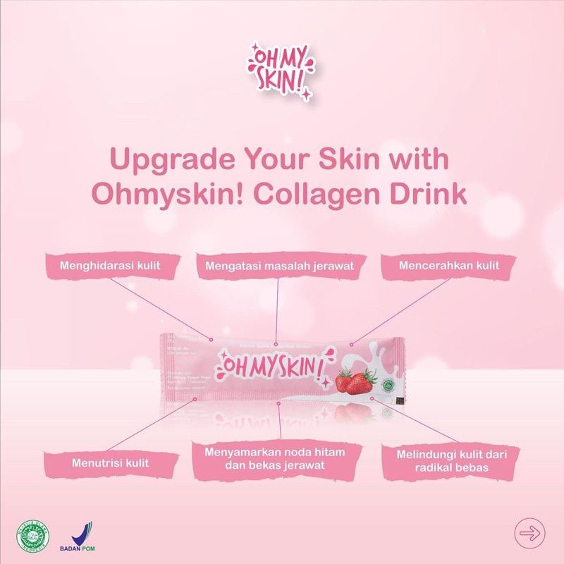 Jual (Beli 10 free Mini Gold) Collagen Drink Oh My Skin! Minuman ECER ...