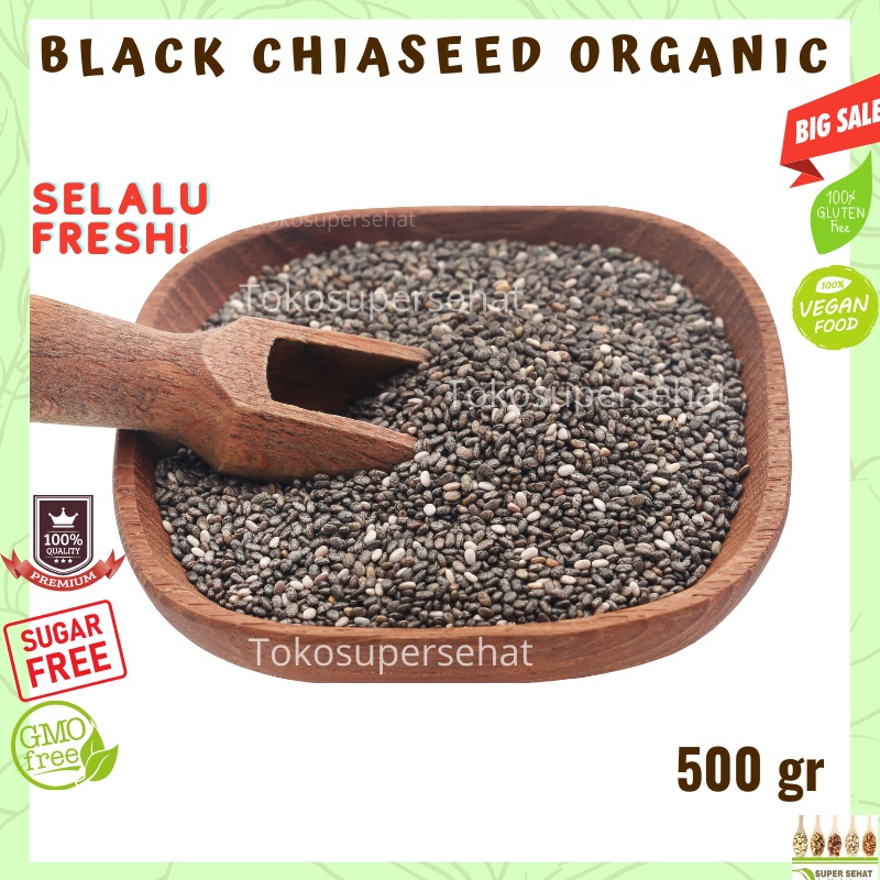 Jual Chia Seed 500gr Premium Organik Tokosupersehat Cia Seed | Shopee ...