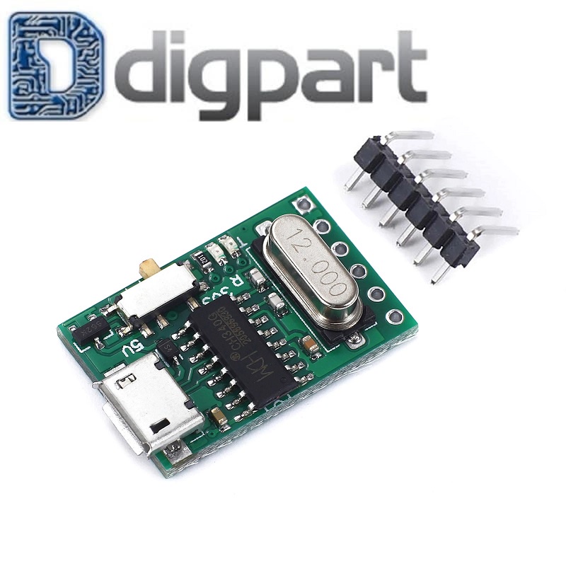 Jual USB to TTL converter Micro UART module CH340G CH340 3.3V 5V switch ...