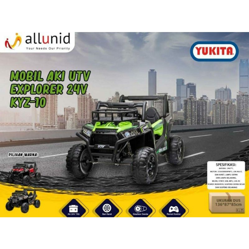 Jual Mobil Aki Yukita KYZ10 UTV Explorer 24v (ongkir kediri) | Shopee ...