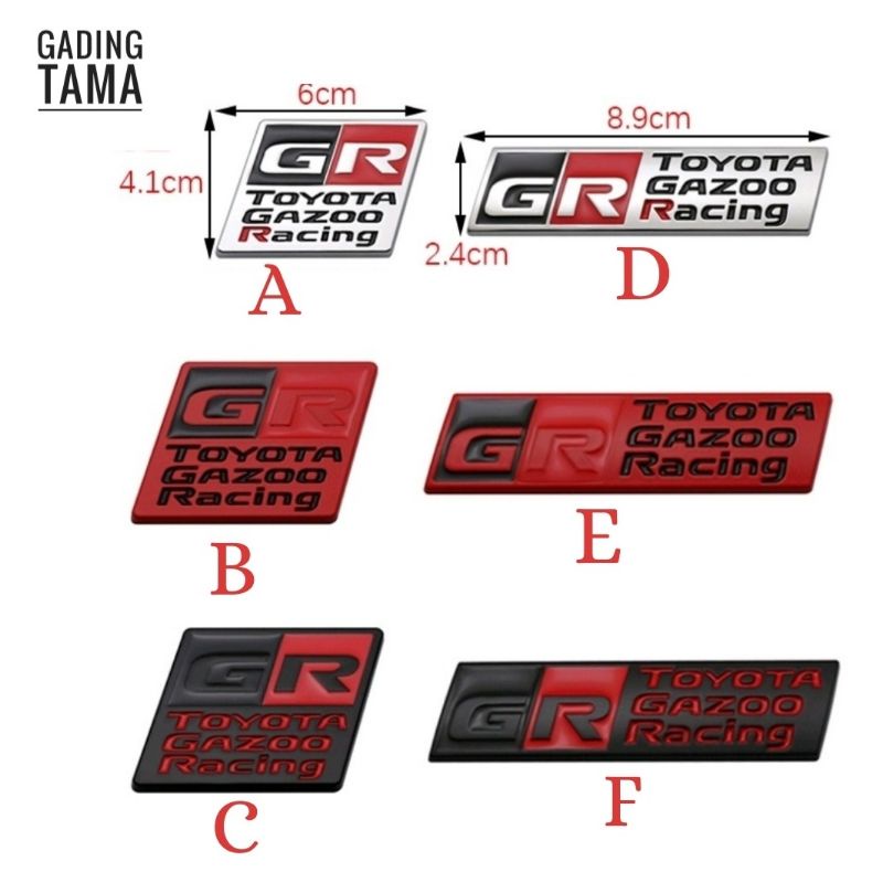 Jual Stiker Emblem Mobil GR Racing Bahan METAL | Shopee Indonesia
