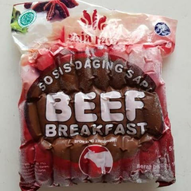 Jual Aroma Raja Rasa Beef Breakfast 5cm / Sosis Daging Sapi | Berat ...