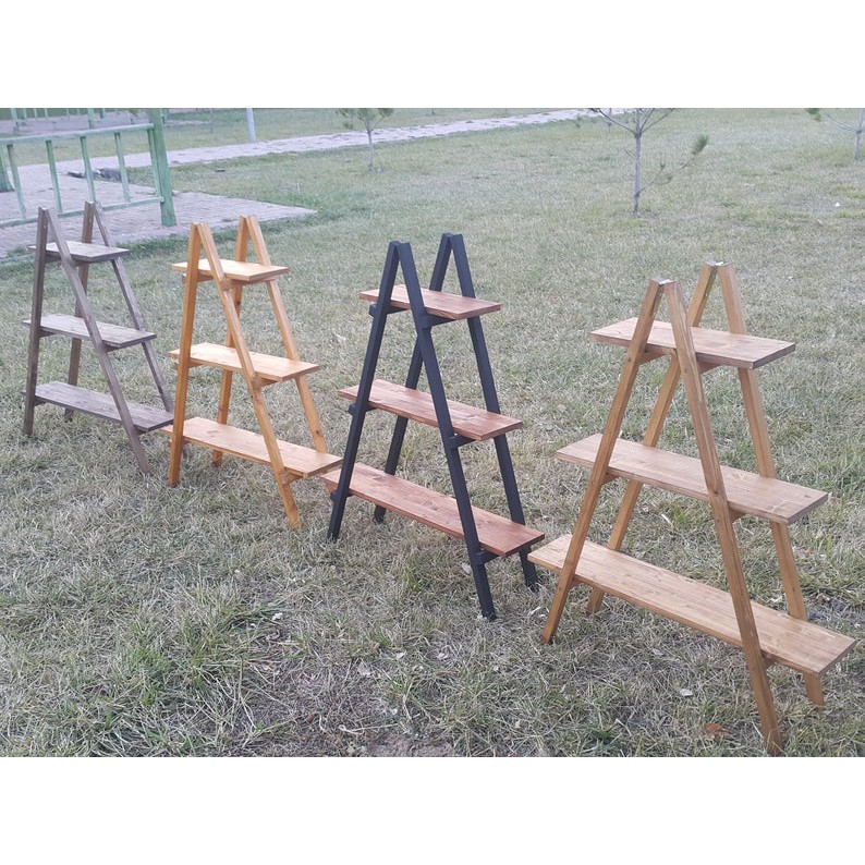 Jual Rak Tangga portable susun 3 tingkat dekorasi rumah murah rustic ...