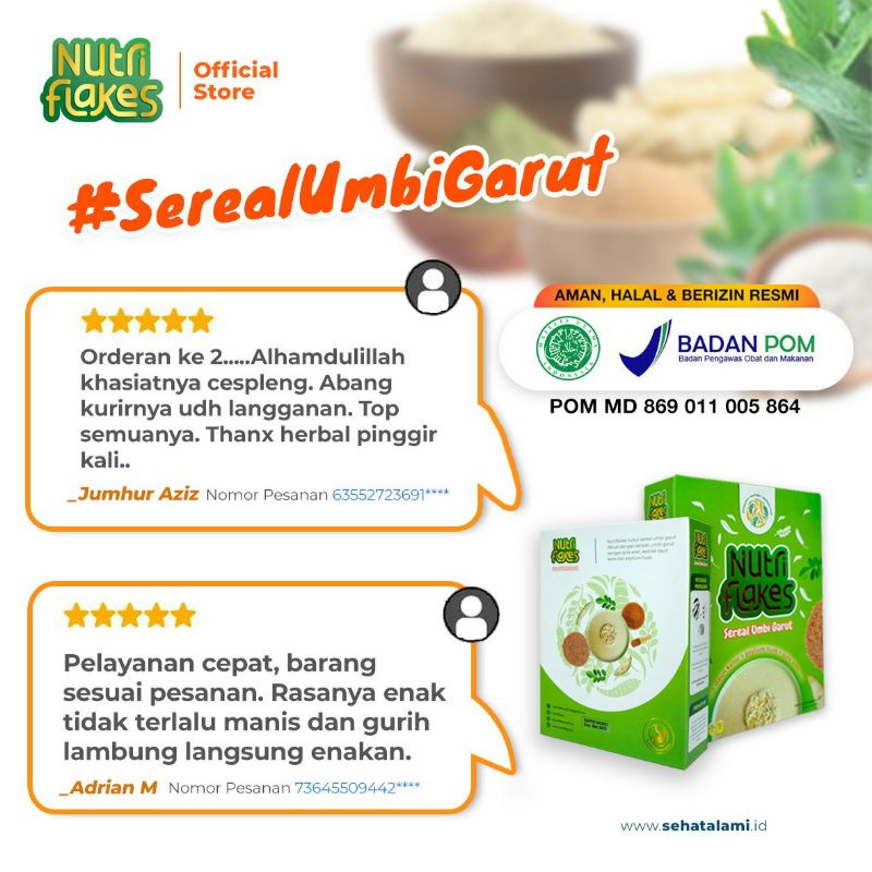 Jual Nutriflakes Terapi Asam Lambung Nutrisi Makanan Harian | 2 Box ...