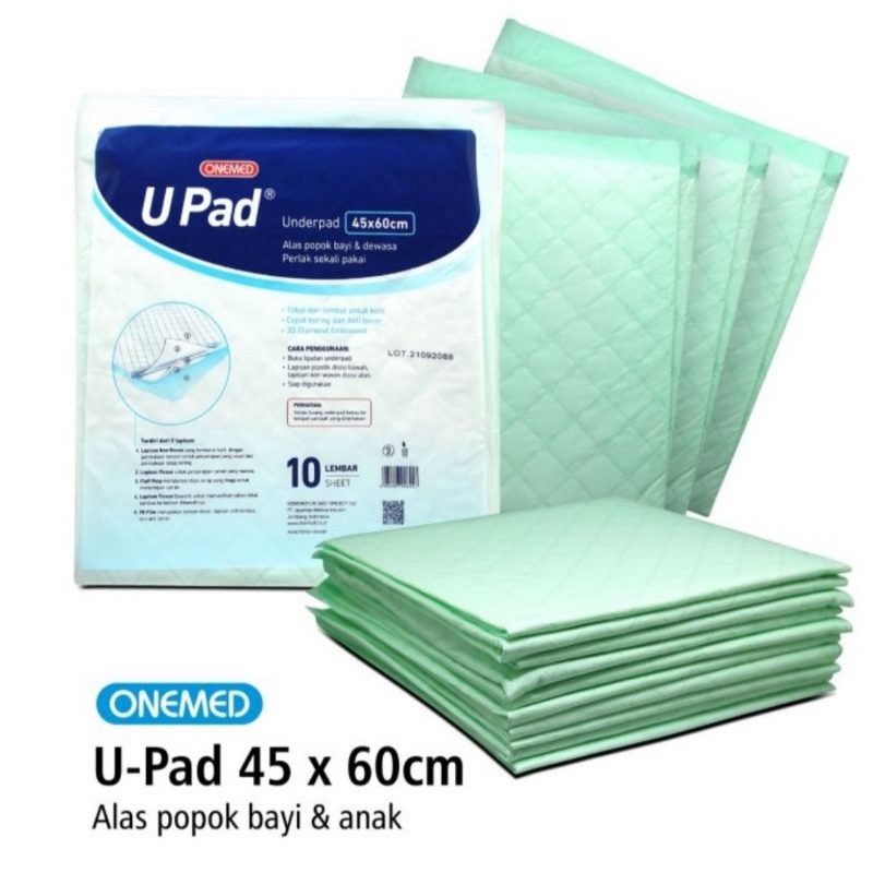 Jual Underpad U-Pad 45x60cm onemed Pak isi 10 Lembar | Shopee Indonesia