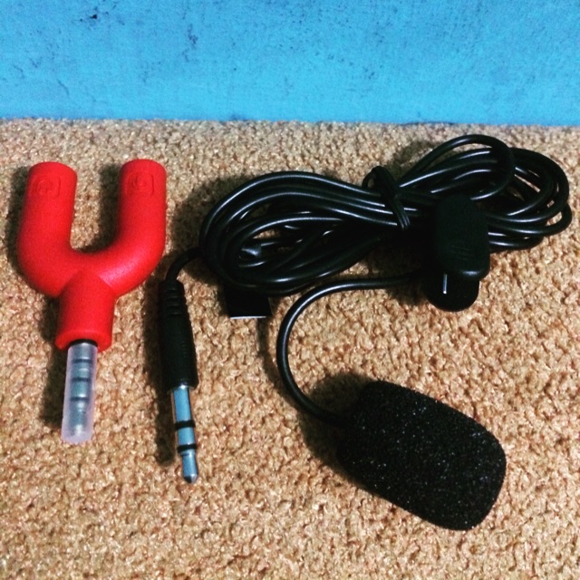 Jual Paket Smule / Vlog ( Mic Clip On + Splitter Audio Type U ...
